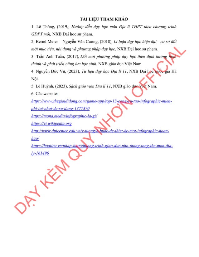SÁNG KIẾN “THIẾT KẾ VÀ SỬ DỤNG INFOGRAPHIC TRONG DẠY HỌC ĐỊA LÍ 11 (BỘ SÁCH KẾT NỐI TRI THỨC VỚI ...