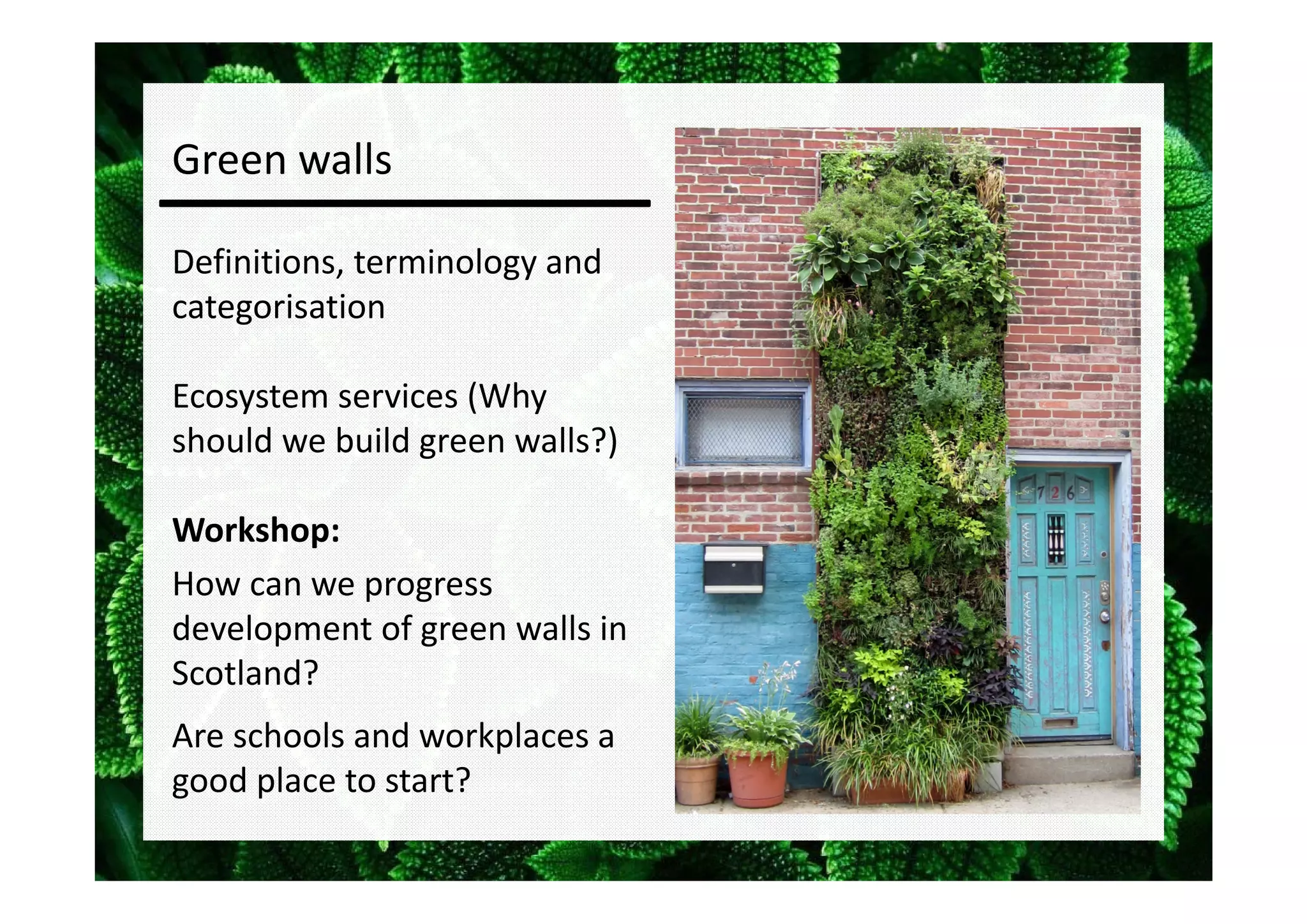 Designing with Nature: Green Walls | PDF