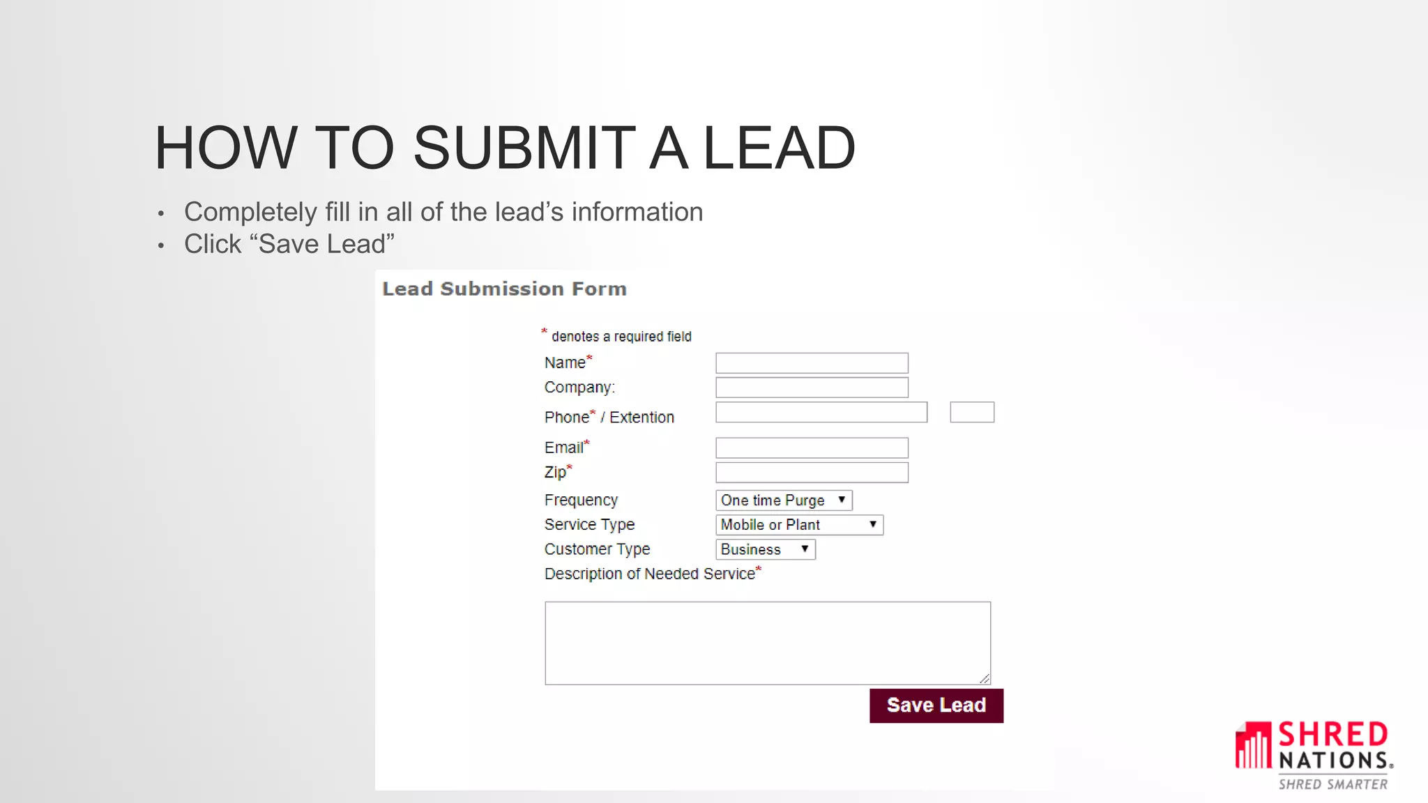 How to Submit a Lead to Shred Nations | PPTX