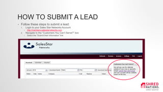 How to Submit a Lead to Shred Nations | PPTX