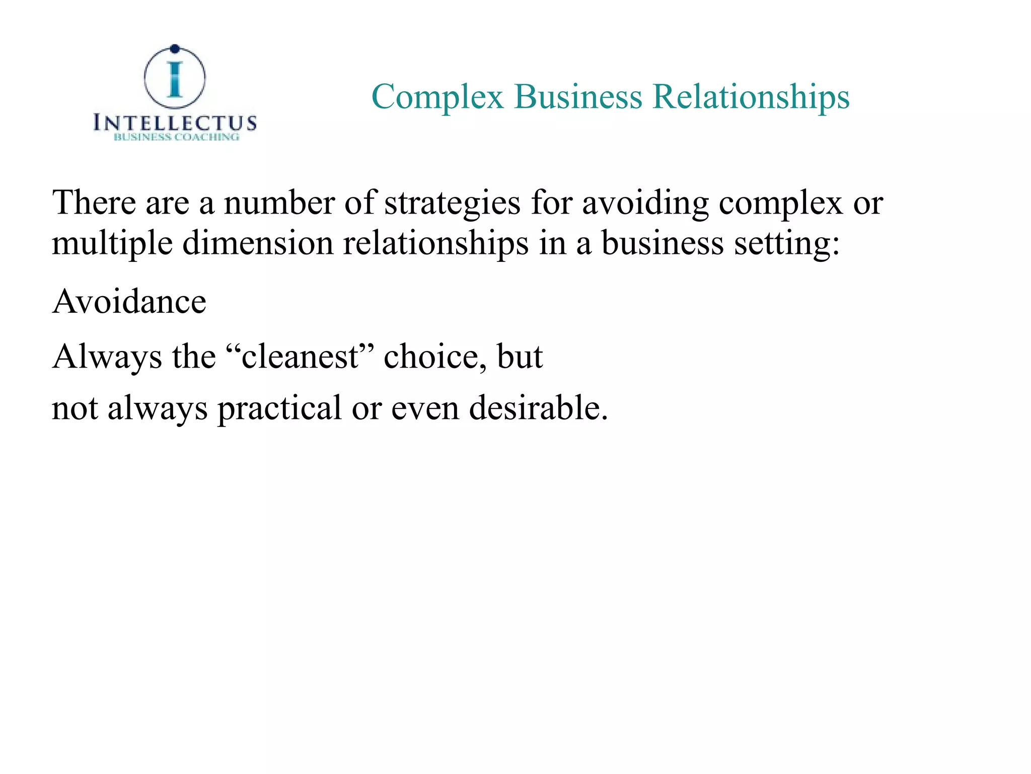Complex Business Relationships Presentation | ODP