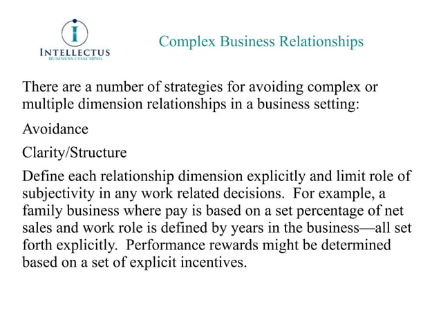 Complex Business Relationships Presentation | PPT