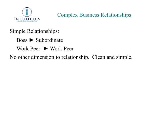 Complex Business Relationships Presentation | PPT