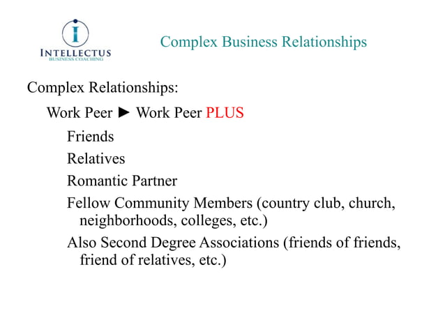 Complex Business Relationships Presentation | PPT