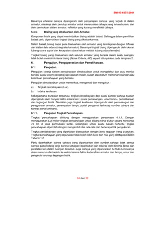 SNI-03-6575-2001 - Tata Cara Perancangan Sistem Pencahayaan Buatan Pada ...