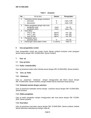 Sni 15-7064-2004 portland-composite-cement | PDF