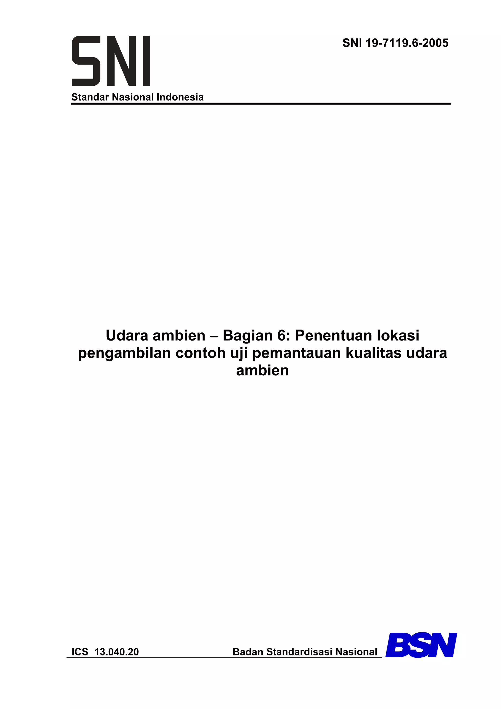 Sni 19-7119.6-2005-lokasi-sampling-ambien.pdf-1 | PDF