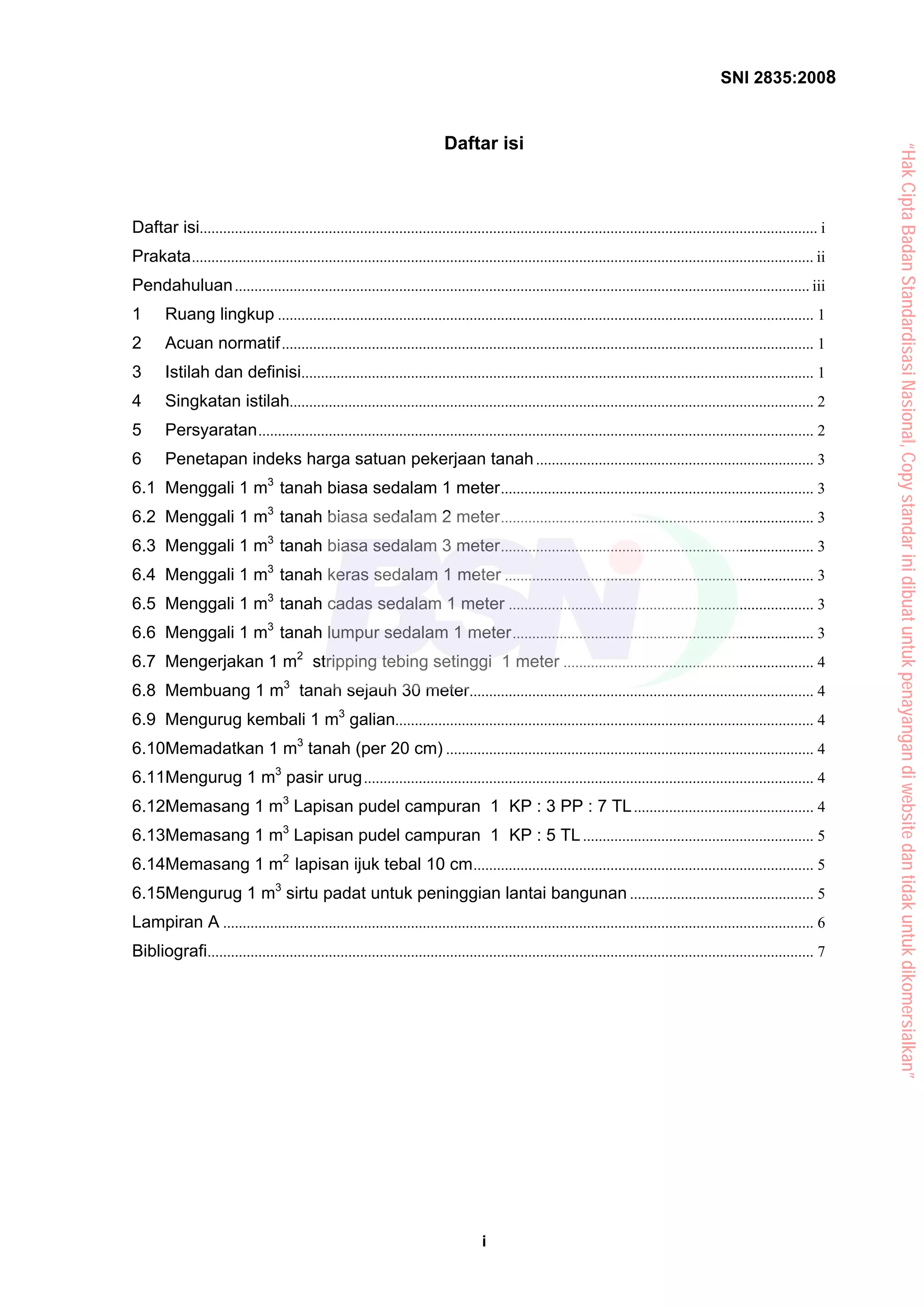 Sni 2835-2008-tata cara perhitungan harga satuan pekerjaan tanah untuk ...