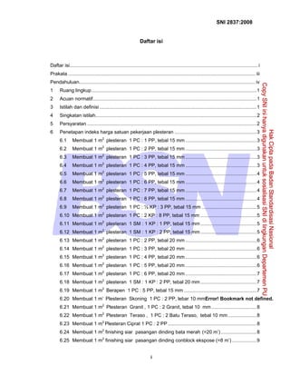 Sni 2837-2008-tata cara perhitungan harga satuan pekerjaan plesteran ...