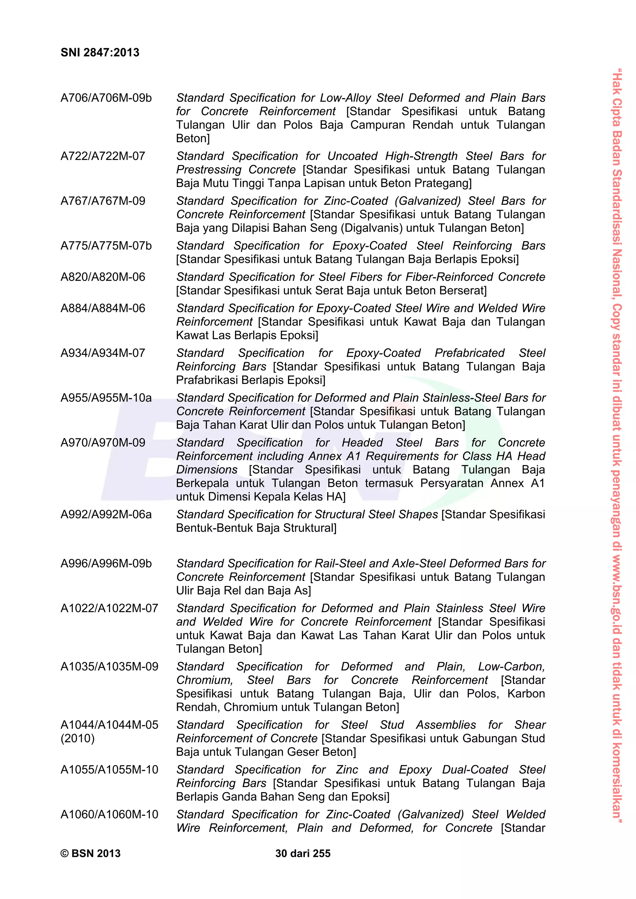 SNI 2847-2013 Persyaratan Beton Struktural Untuk Bangunan Gedung | PDF