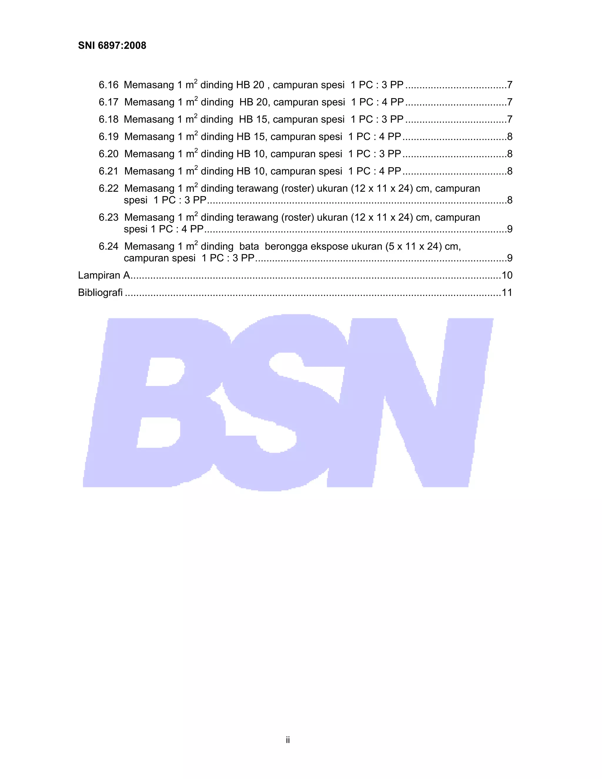 Sni 6897-2008-tata cara perhitungan harga satuan pekerjaan dinding ...