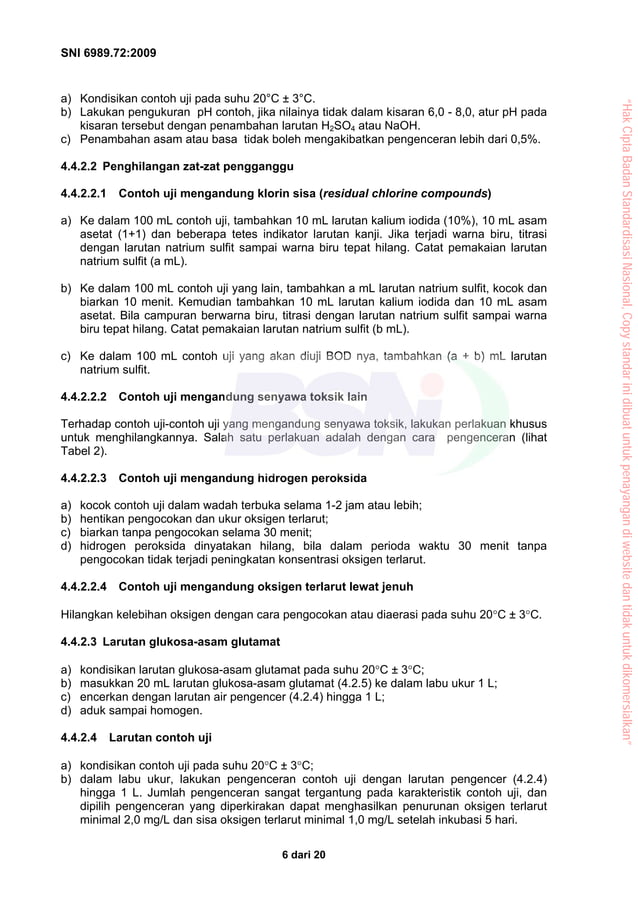 Sni 6989-72 2009-cara-uji-kebutuhan-bod (1) | PDF