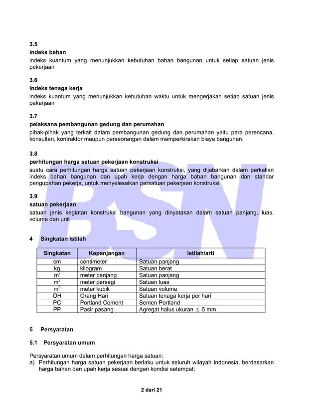 Sni 7395-2008-tata cara perhitungan harga satuan pekerjaan penutup lantai dan dinding untuk ...