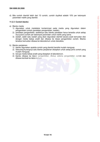 Sni metode-sample-air-tanah | PDF