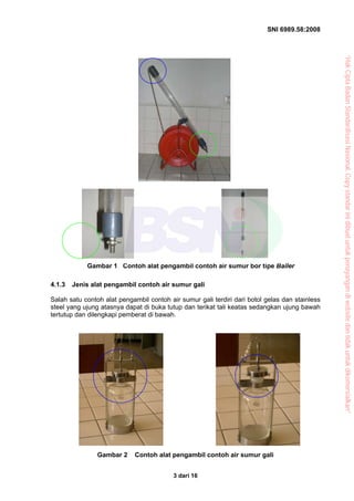 Sni metode-sample-air-tanah | PDF