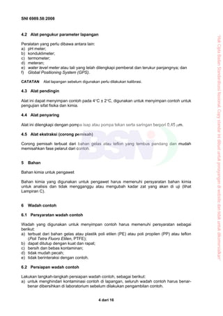Sni metode-sample-air-tanah | PDF