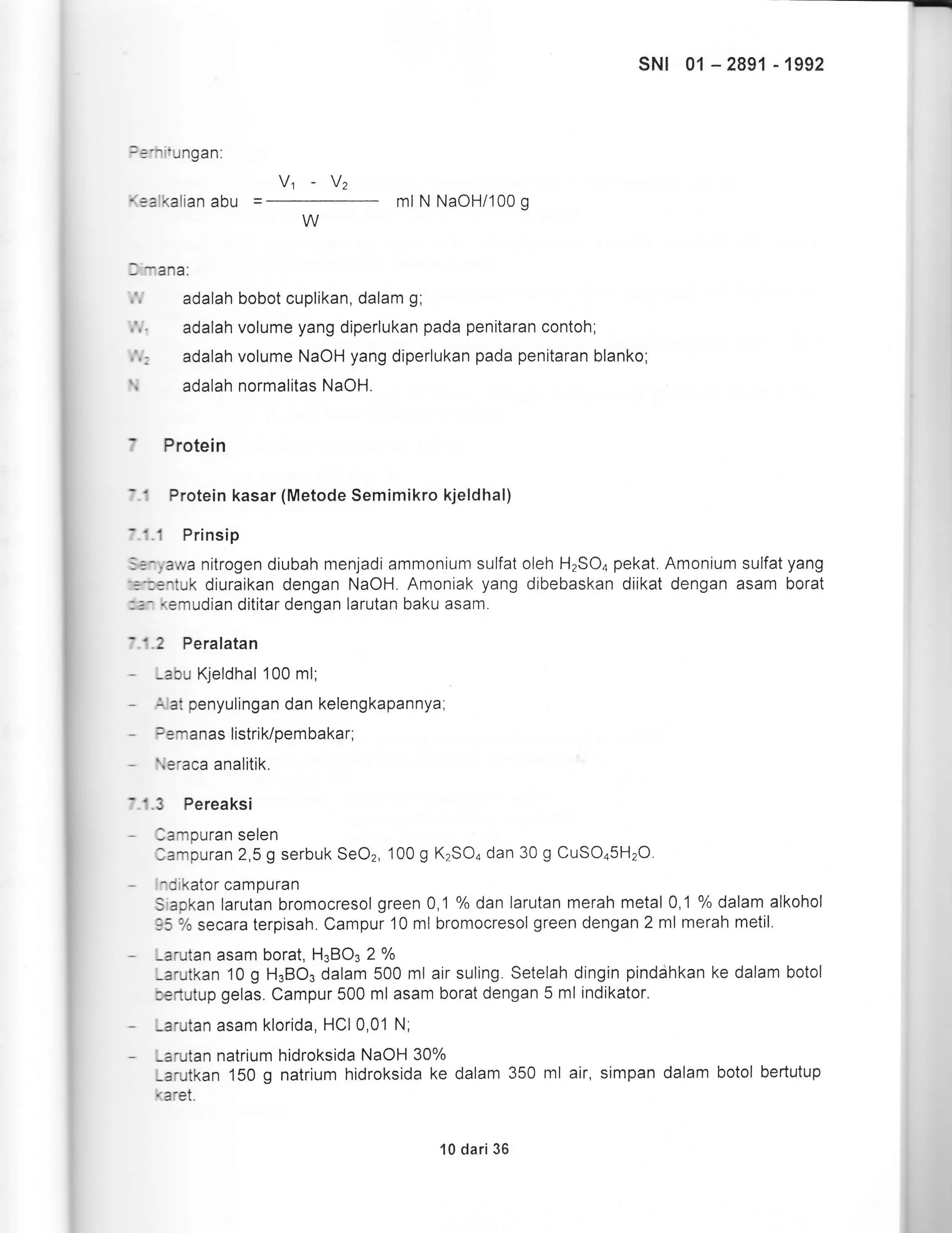 Sni 01 2891-1992 cara uji makanan minuman | PDF