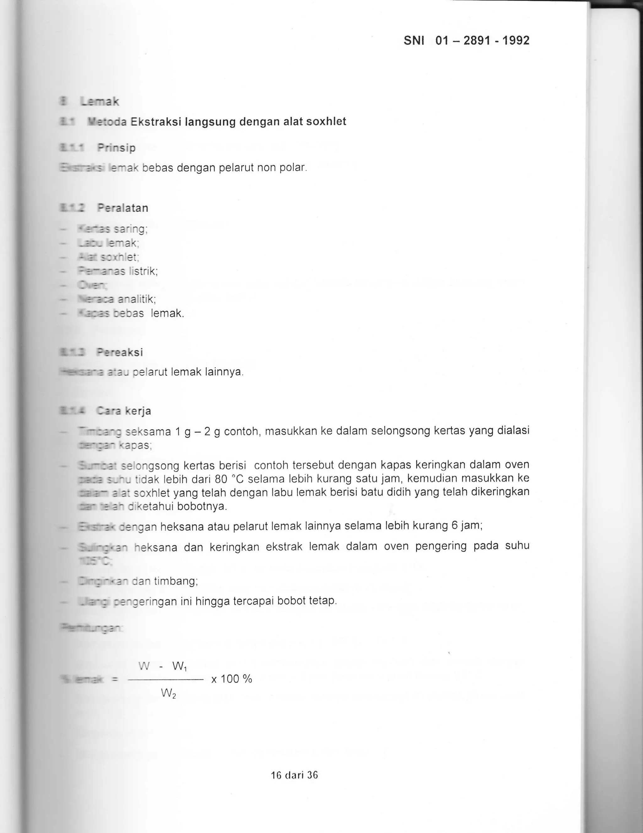 Sni 01 2891-1992 cara uji makanan minuman | PDF