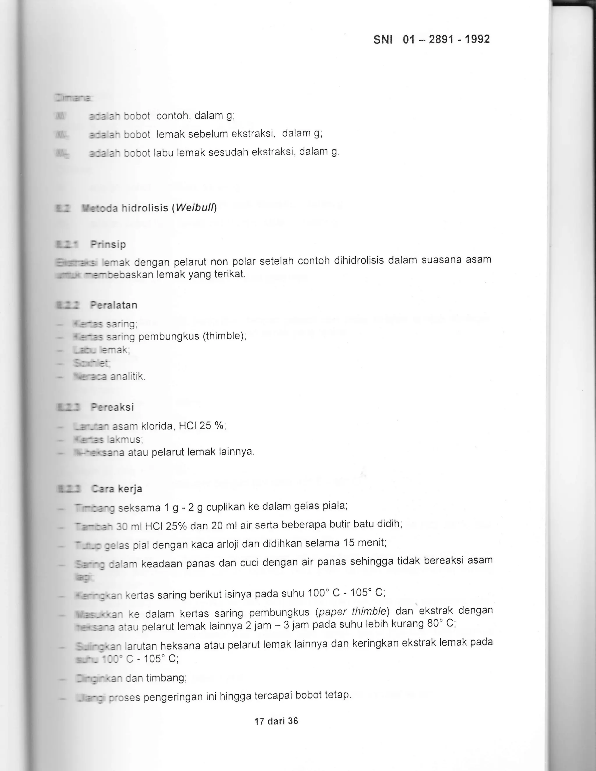 Sni 01 2891-1992 cara uji makanan minuman | PDF