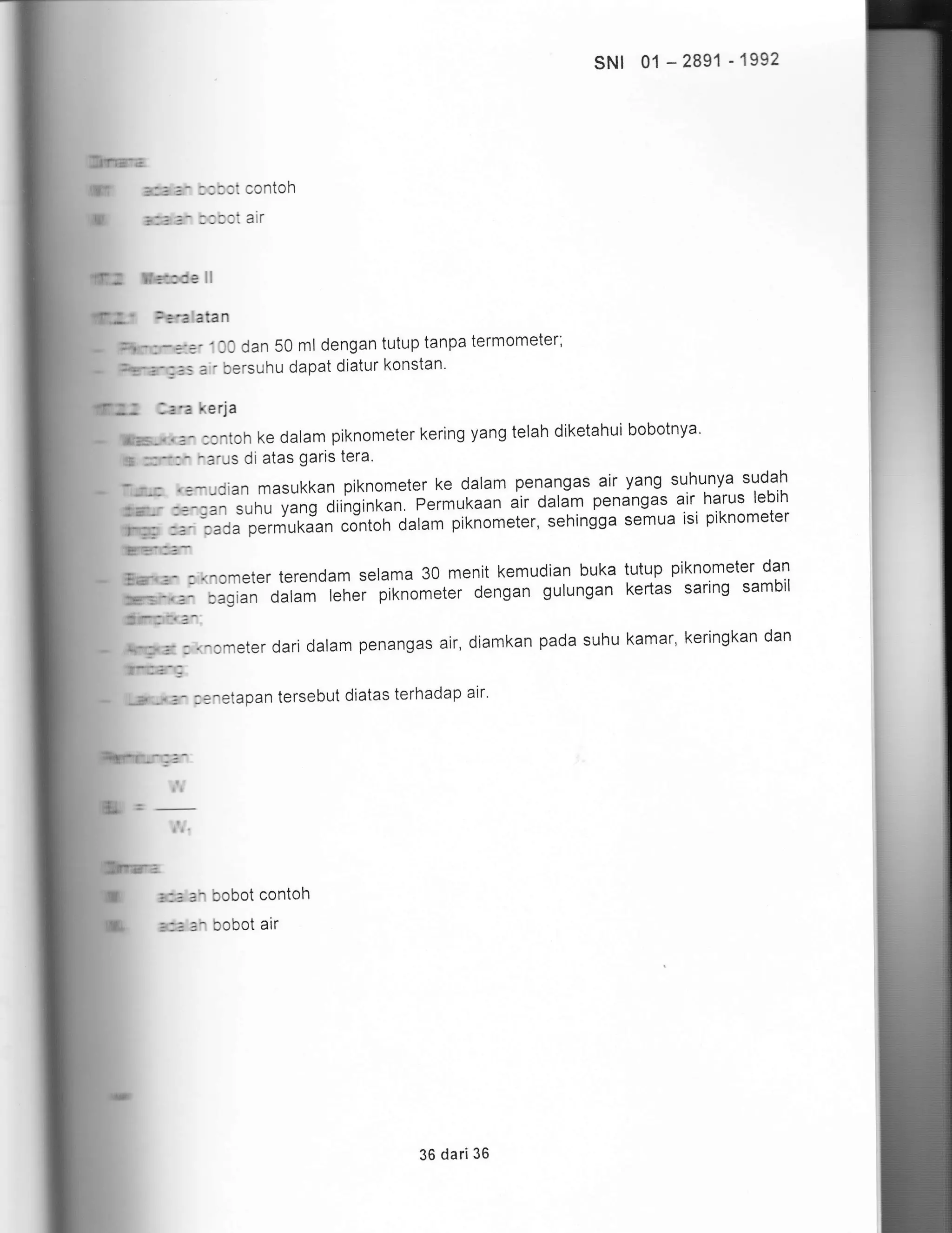 Sni 01 2891-1992 cara uji makanan minuman | PDF