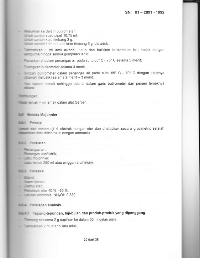 Sni 01 2891-1992 cara uji makanan minuman | PDF