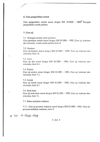 Sni 01 3142-1998-tahu | PDF