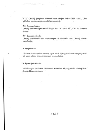 Sni 01 3142-1998-tahu | PDF