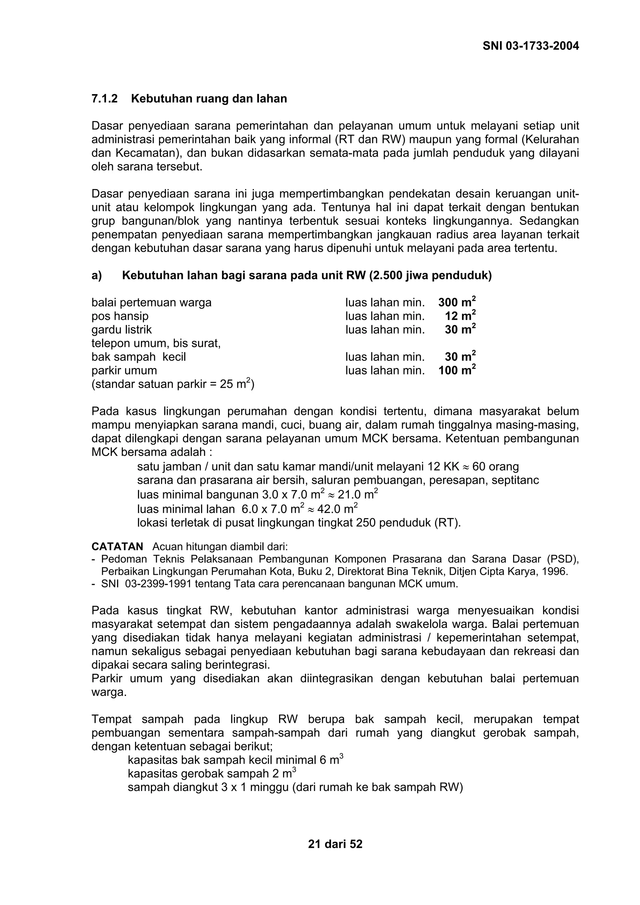 Sni 03 1733-2004 v.2 tata cara perencanaan lingkungan perumahan di perkotaan | PDF
