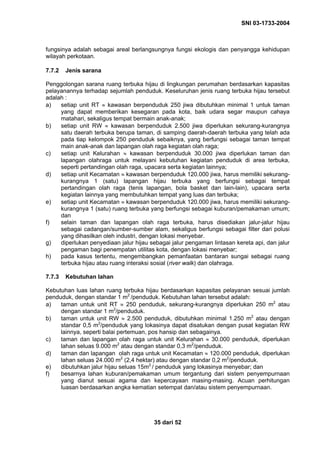 Sni 03 1733-2004 v.2 tata cara perencanaan lingkungan perumahan di perkotaan | PDF