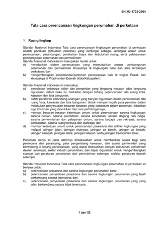 Sni 03 1733-2004 v.2 tata cara perencanaan lingkungan perumahan di perkotaan | PDF