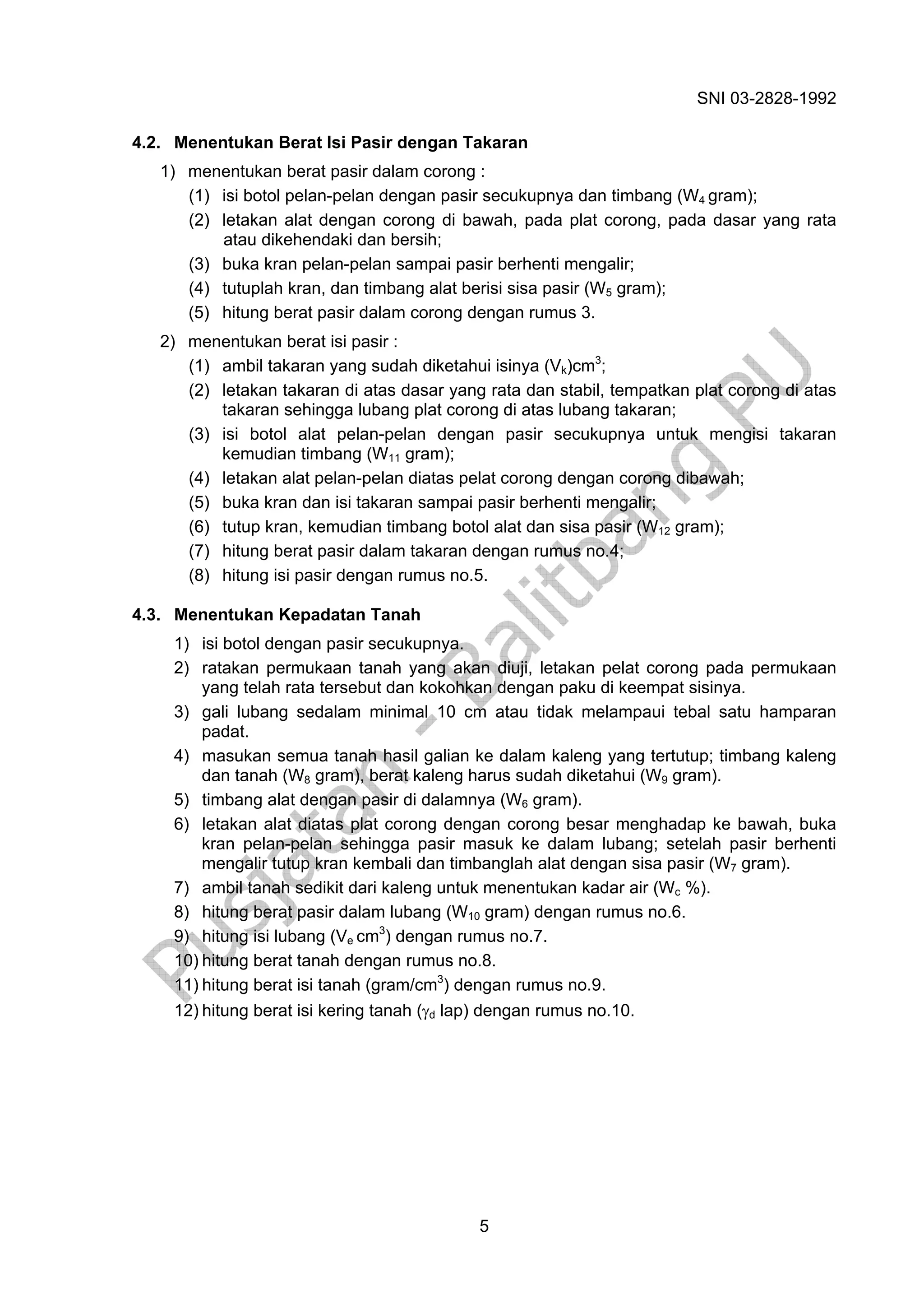 Sni 03 2828-1992-sand-cone-libre | PDF