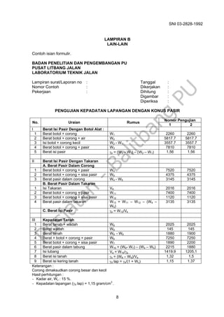 Sni 03 2828-1992-sand-cone-libre | PDF