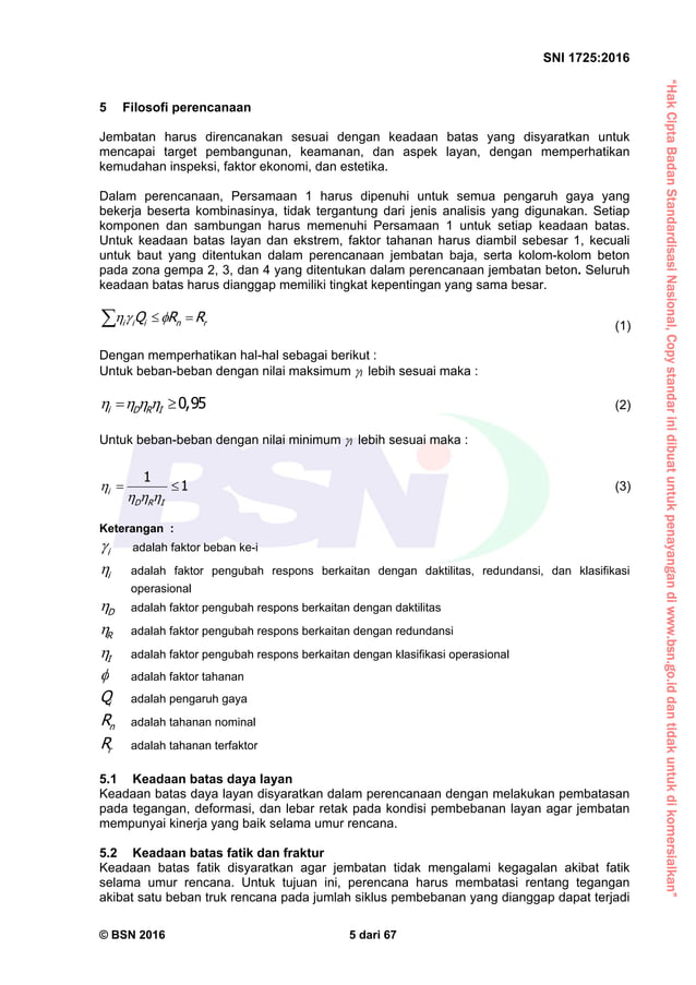 Sni 1725 2016 pembebanan untuk jembatan Sni 1725 2016 pembebanan untuk jembatan