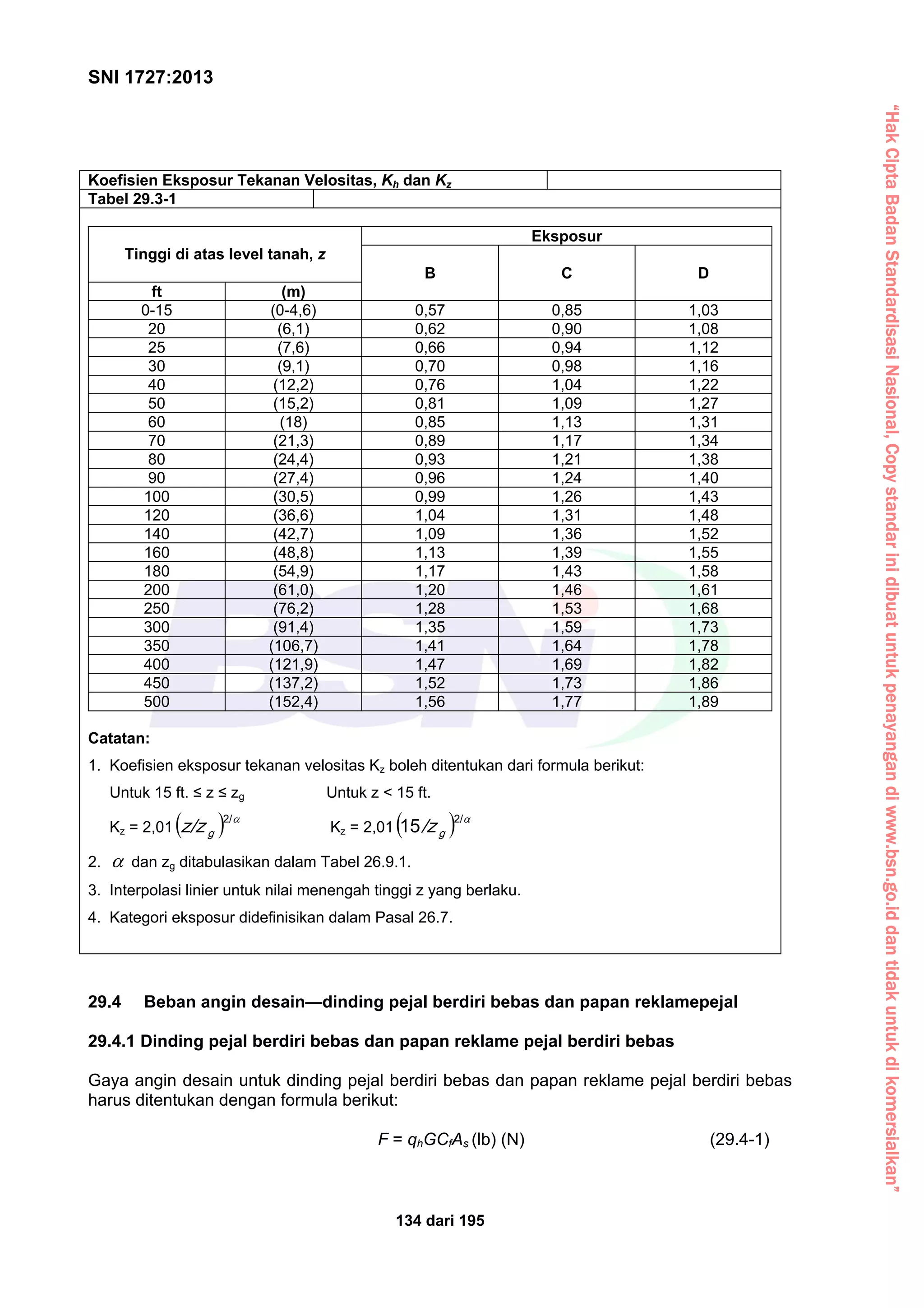 Sni 1727 2013 | PDF