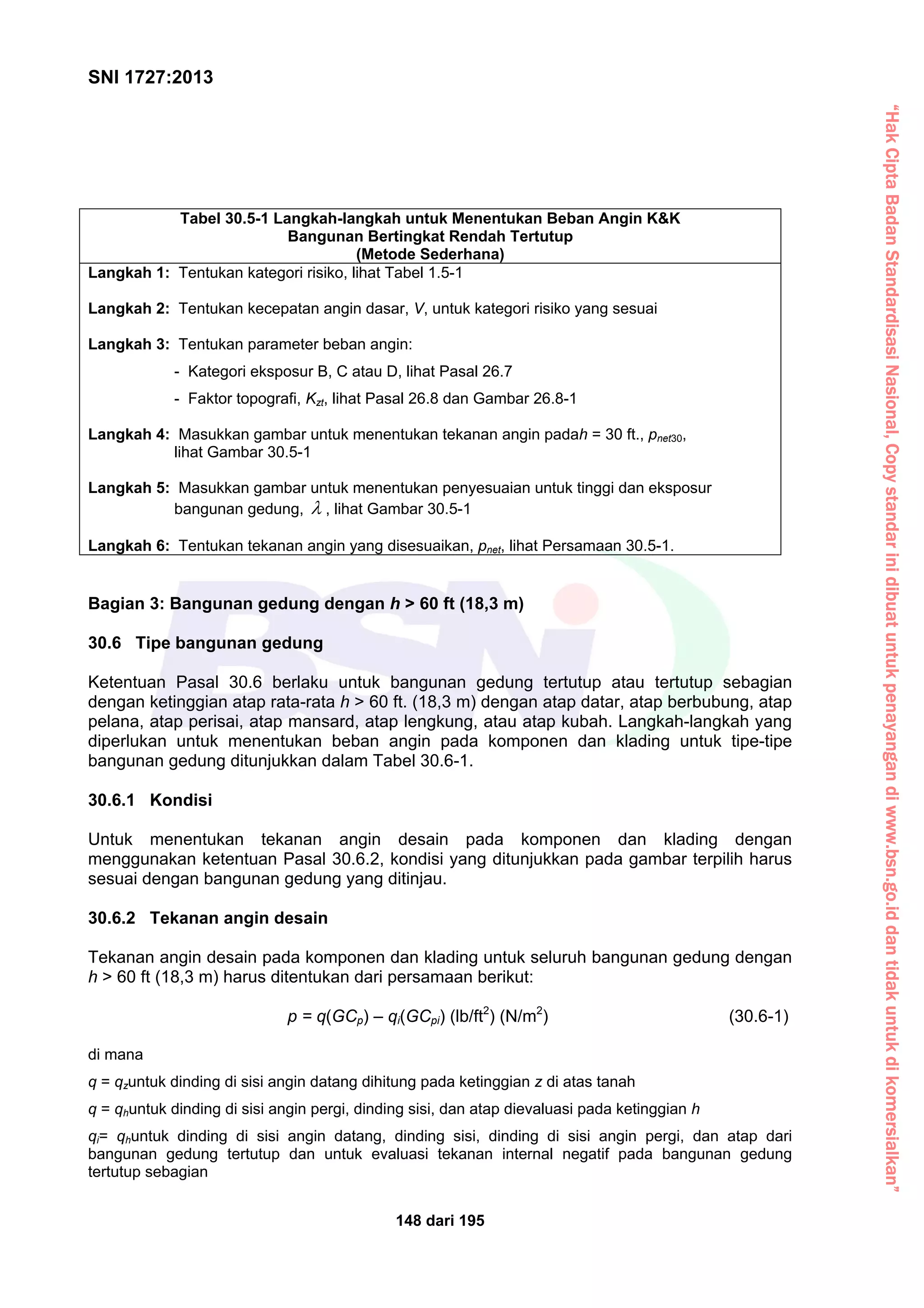 Sni 1727 2013 | PDF