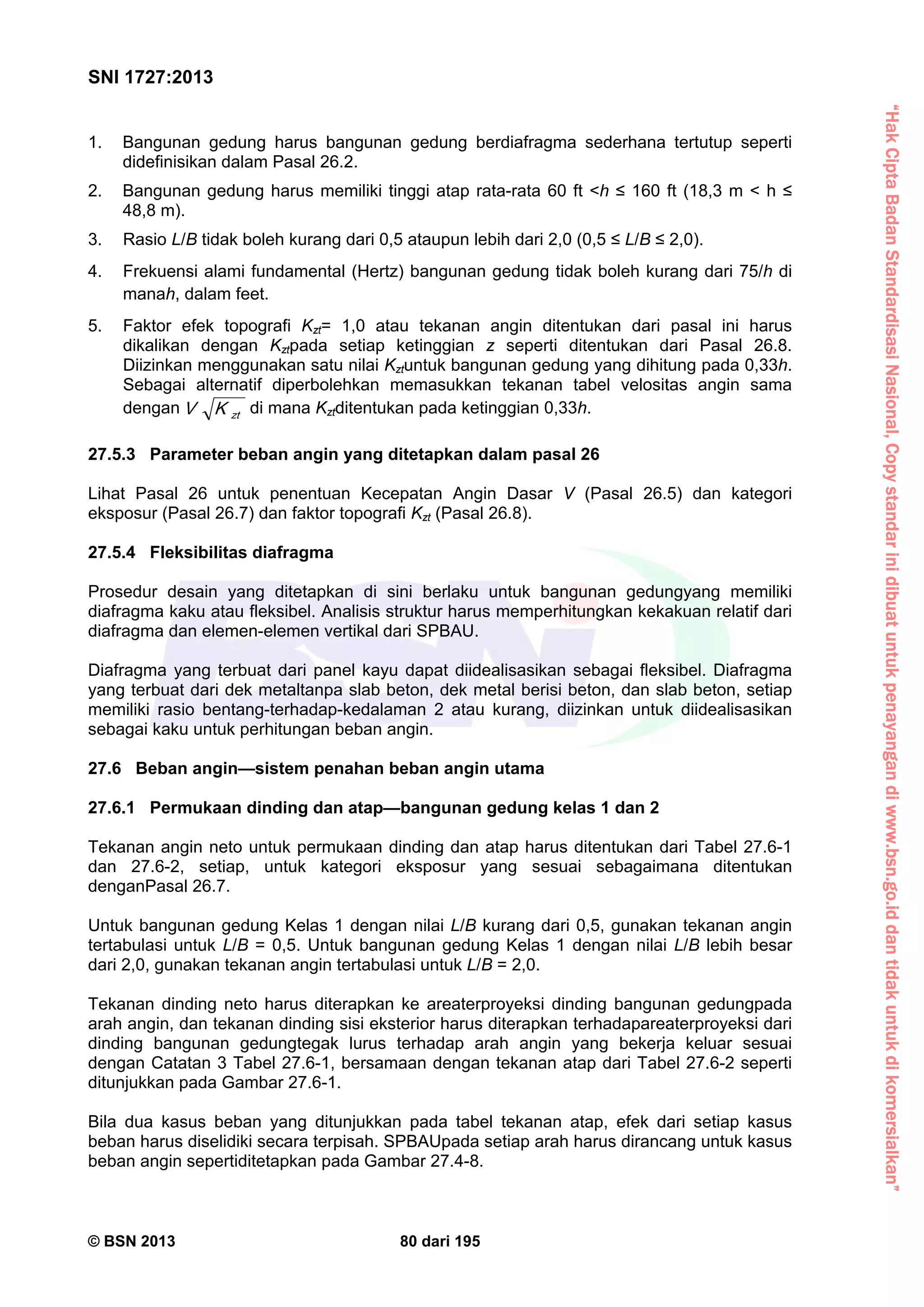 Sni 1727 2013 | PDF