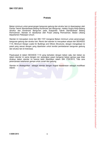 Sni 1727 2013 | PDF
