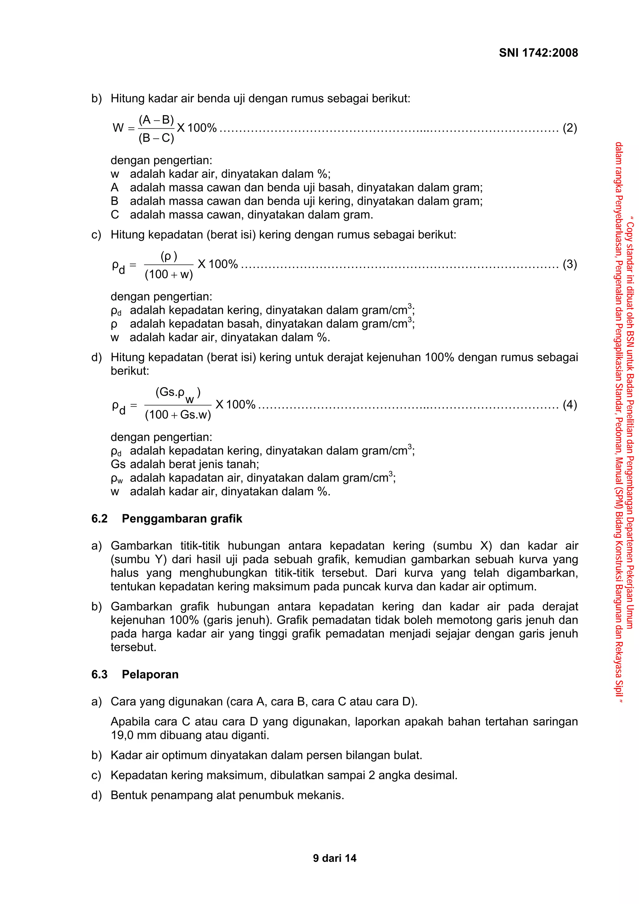 Sni 1742 2008 (proctor) | PDF