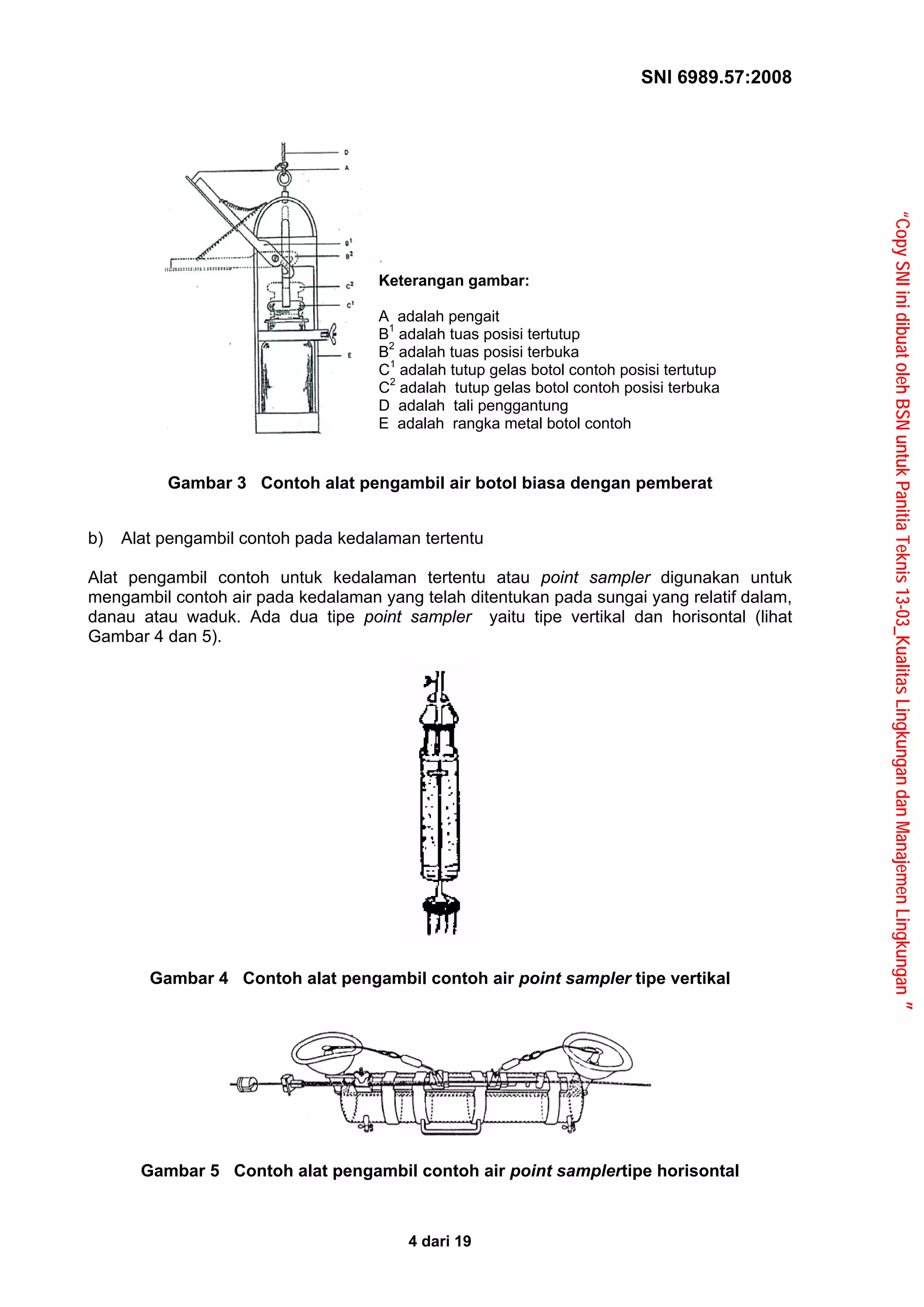 SNI 6989.57.2008 Metode Pengambilan Contoh Air Permukaan | PDF