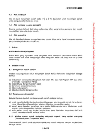 SNI 6989.57.2008 Metode Pengambilan Contoh Air Permukaan | PDF