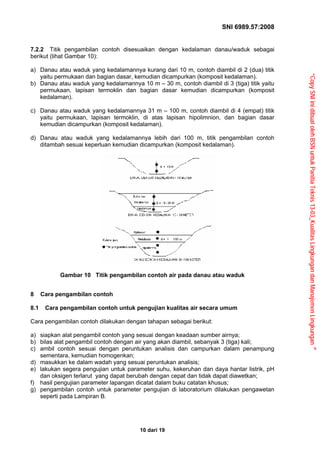 SNI 6989.57.2008 Metode Pengambilan Contoh Air Permukaan | PDF