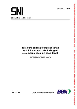 SNI 6371-2015 Klasifikasi Tanah menurut USCS.pdf