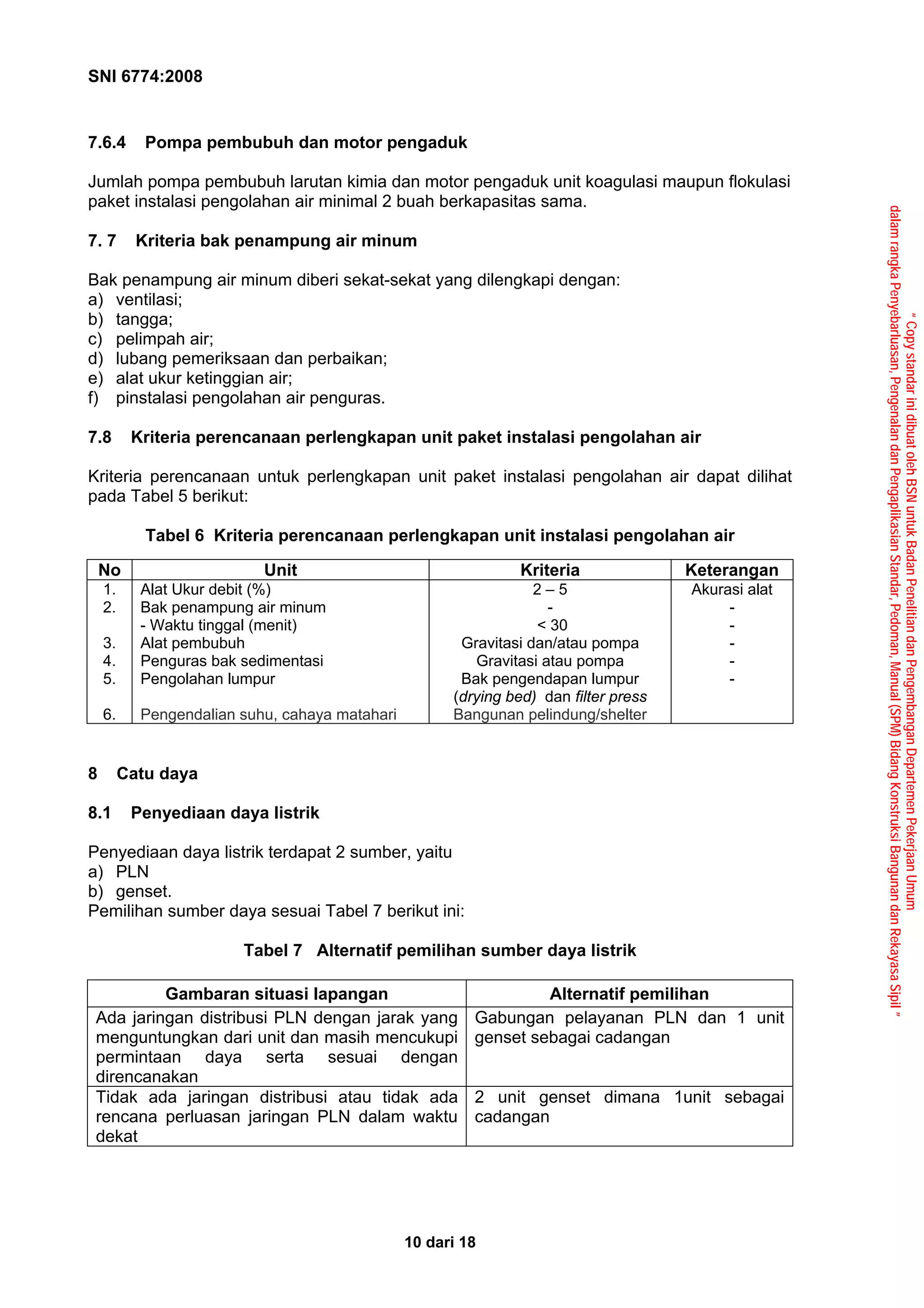 Sni 6774 2008.air bersih | PDF