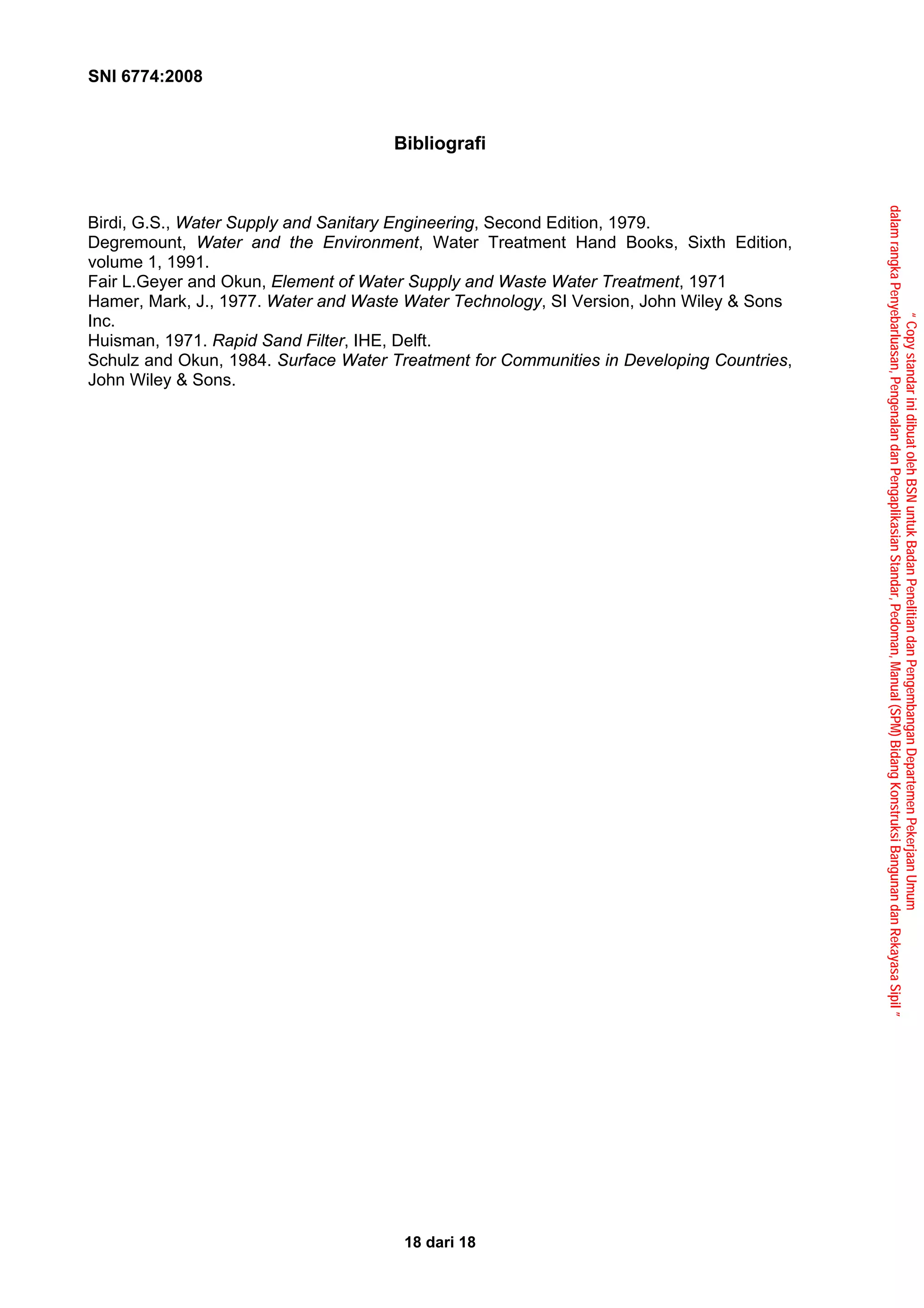 Sni 6774 2008.air bersih | PDF