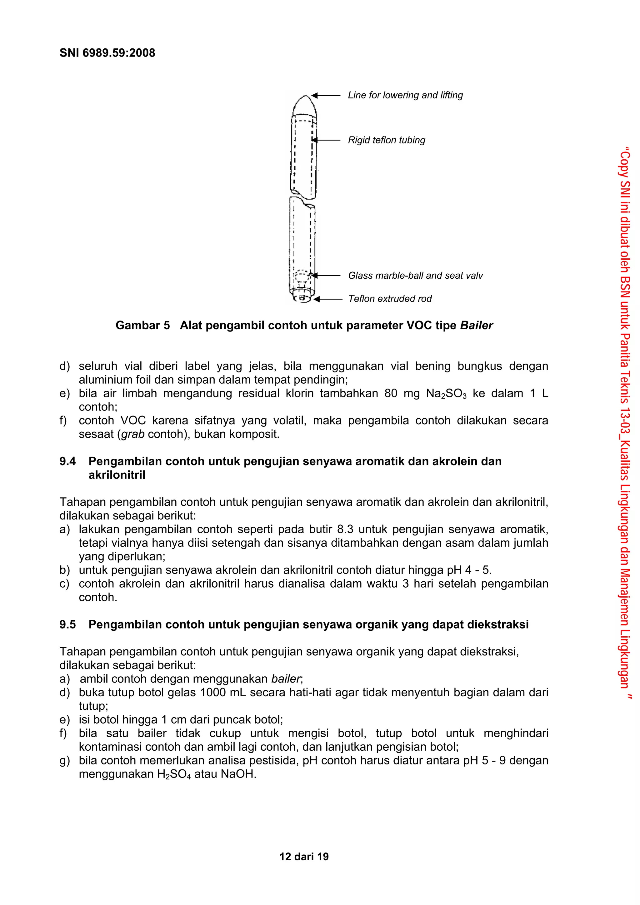 SNI 6989.59.2008 Metode Pengambilan Contoh Air Limbah | PDF