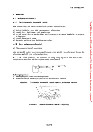 SNI 6989.59.2008 Metode Pengambilan Contoh Air Limbah | PDF