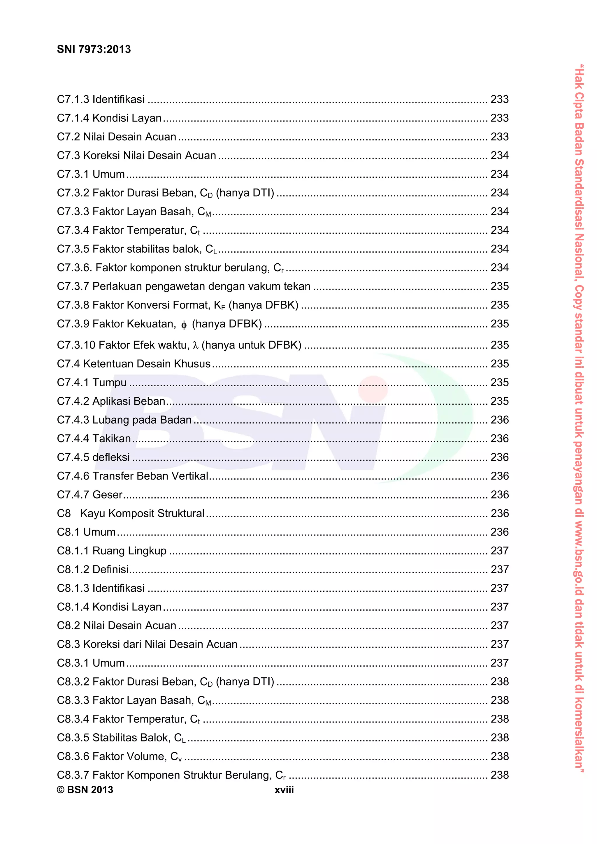 Sni 7973 2013 spesifikasi desain untuk konstruksi kayu | PDF