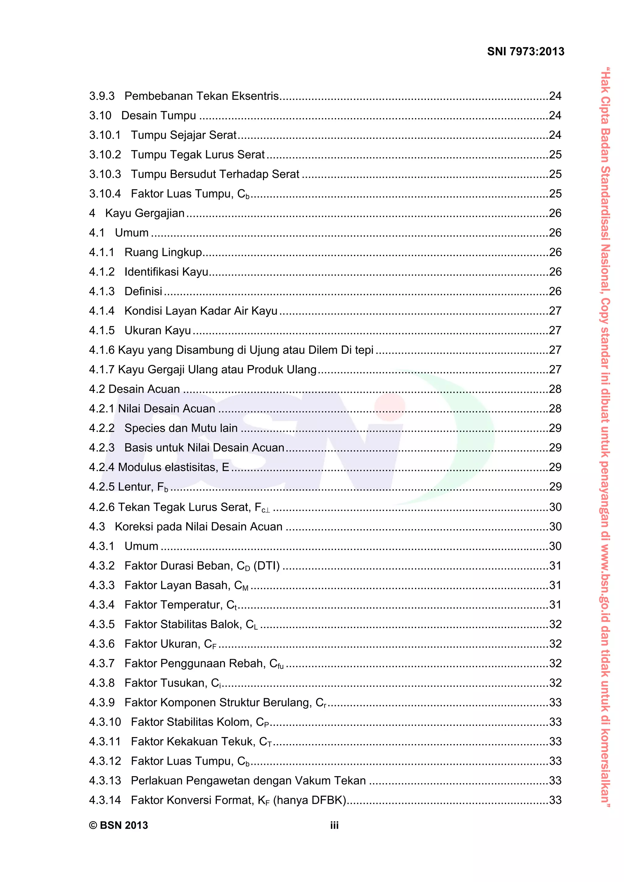 Sni 7973 2013 spesifikasi desain untuk konstruksi kayu | PDF