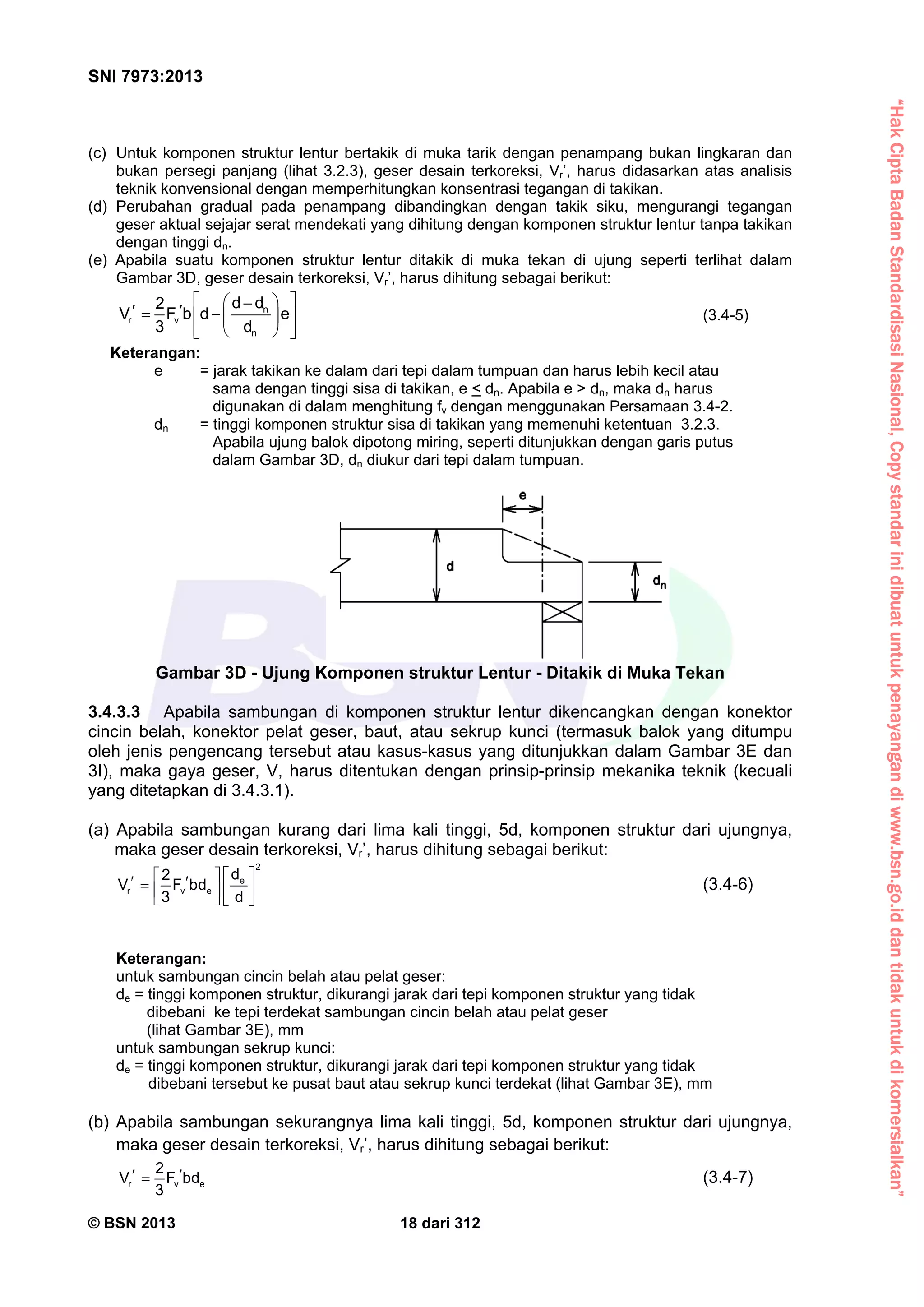 Sni 7973 2013 spesifikasi desain untuk konstruksi kayu | PDF