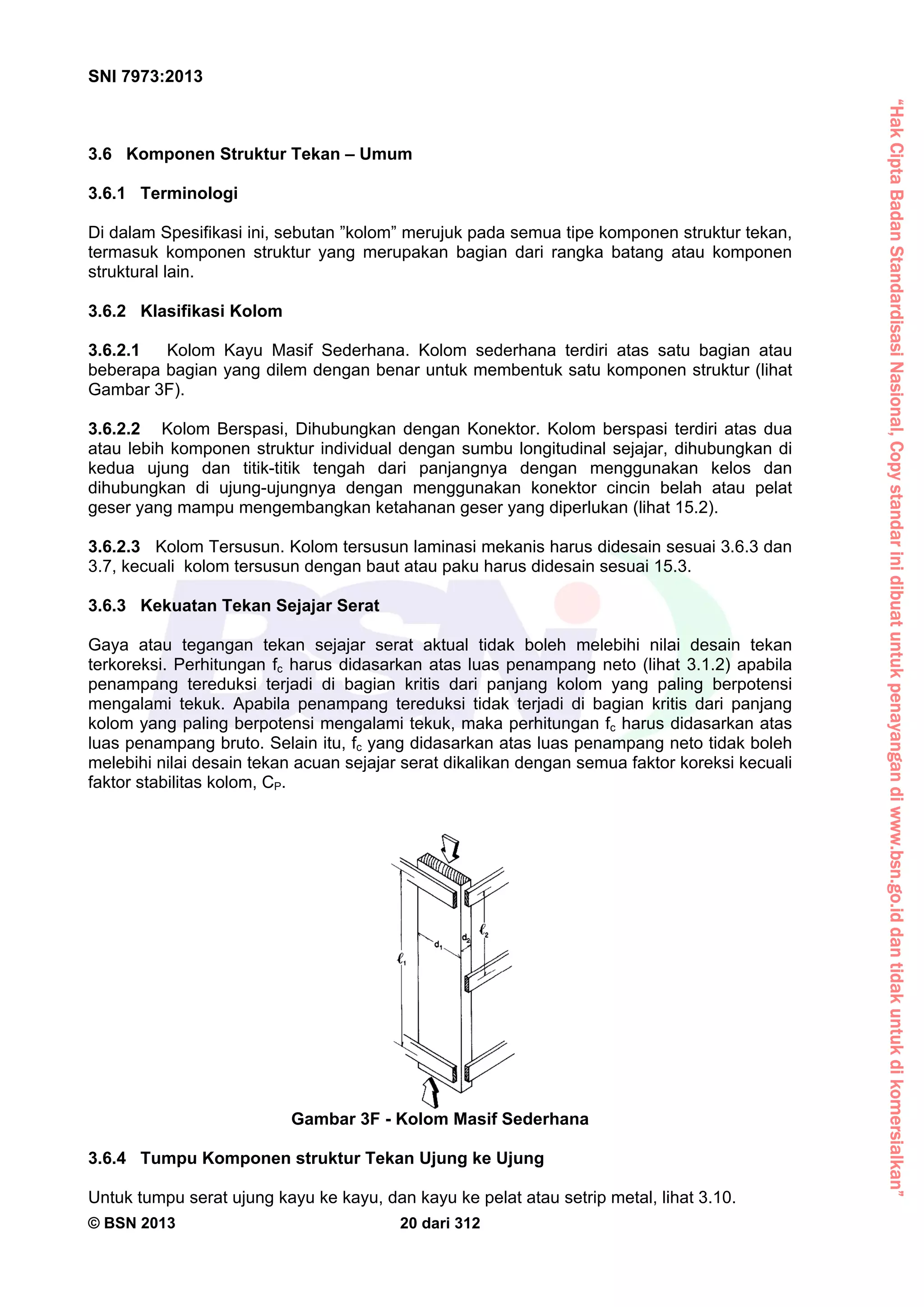 Sni 7973 2013 spesifikasi desain untuk konstruksi kayu | PDF